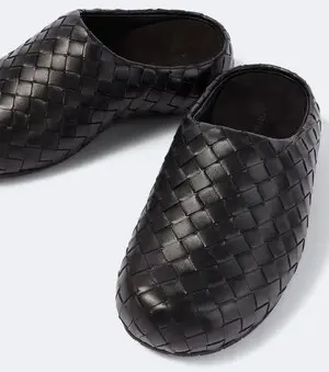 Bottega Veneta Klog Intrecciato Leather Mules
