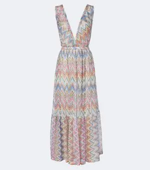 Missoni Zigzag Tiered Tulle Beach Dress - Multicoloured