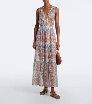Missoni Zigzag Tiered Tulle Beach Dress