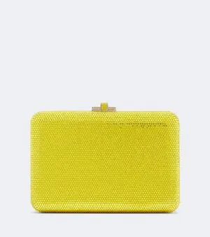 Judith Leiber Slim Slide Embellished Clutch - Yellow