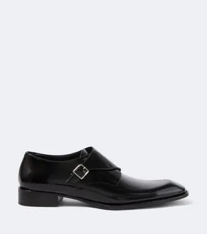 Saint Laurent Connor Leather Monk Strap Shoes