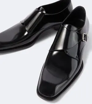 Saint Laurent Connor Leather Monk Strap Shoes
