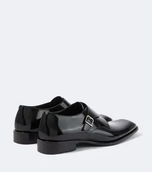 Saint Laurent Connor Leather Monk Strap Shoes