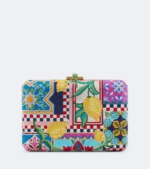 Judith Leiber Slim Slide Ceramica Embellished Clutch
