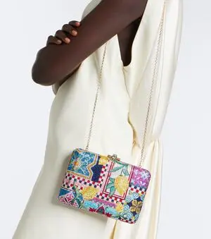 Judith Leiber Slim Slide Ceramica Embellished Clutch