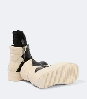 Rick Owens Geobasket Leather High-top Platform Sneakers
