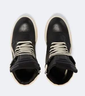 Rick Owens Geobasket Leather High-top Platform Sneakers