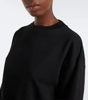 Dries Van Noten Cropped Cotton Jersey Sweatshirt