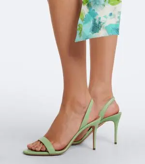 AQUAZZURA So Nude Leather Slingback Sandals