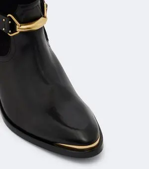 Isabel Marant Étoile Mexia Leather And Suede Cowboy Boots - Black