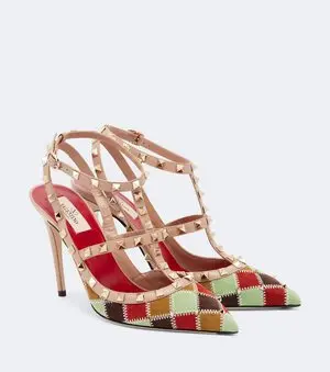 Valentino Garavani Valentino Garavani Rockstud Patchwork Pumps Multicoloured