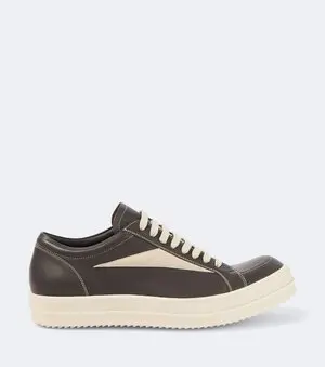Rick Owens Leather Sneakers - Black