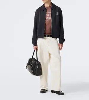 Acne Studios Logo Cotton-blend Zip-up Sweatshirt