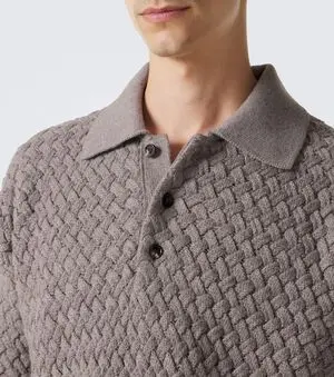 Bottega Veneta Intrecciato Wool Polo Sweater