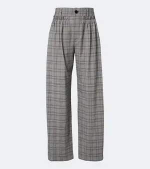Isabel Marant Étoile Mayera Checked Wool-blend Wide-leg Pants
