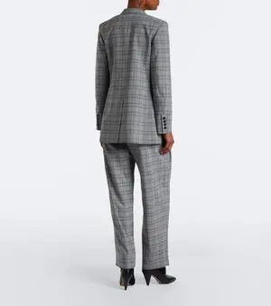 Isabel Marant Étoile Mayera Checked Wool-blend Wide-leg Pants