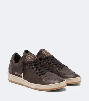 GOLDEN GOOSE Ball Star Leather Sneakers - Brown