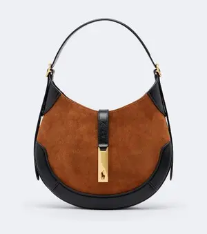 Polo Ralph Lauren Polo Id Small Suede Shoulder Bag