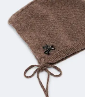 Simone Rocha Turbo Embellished Cashmere Hood