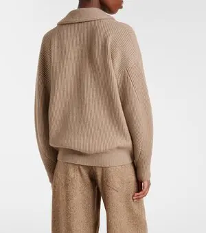 Brunello Cucinelli Ribbed-knit Cashmere Sweater - Brown