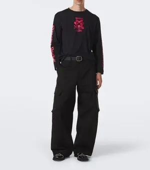 Simone Rocha Cotton Drill Cargo Pants