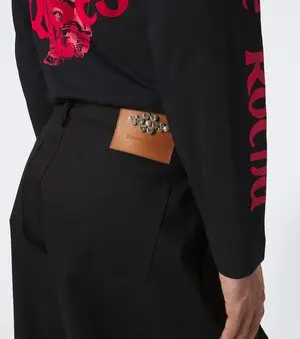 Simone Rocha Cotton Drill Cargo Pants