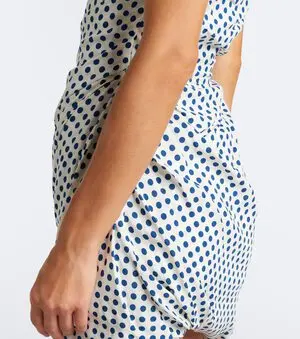 VIVIENNE WESTWOOD Ginnie Amber Draped Polka-dot Minidress - Blue