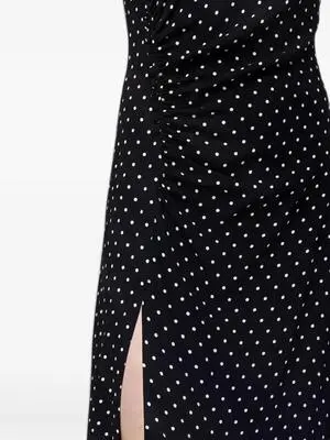 MAR DE MARGARITAS Polka-dot Ruched Maxi Dress - Black