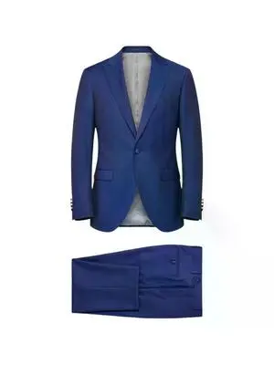 PAOLONI Single-breasted Peaked-lapel Suit - Blue