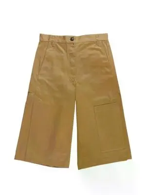LA FETICHE Laura Patch-pocket Side-slit Shorts - Neutrals