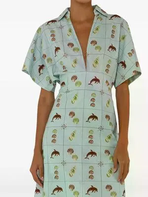 PALM. NOOSA Jasmine Seashell-print Midi Dress