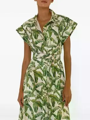 PALM. NOOSA Siren Palm-leaf Midi Dress