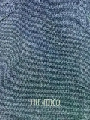 Attico Logo-print Denim-effect Tote Bag - Blue