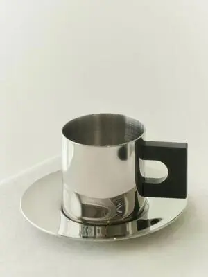 LOUISE ROE S.r Geometric-handle Cup And Saucer