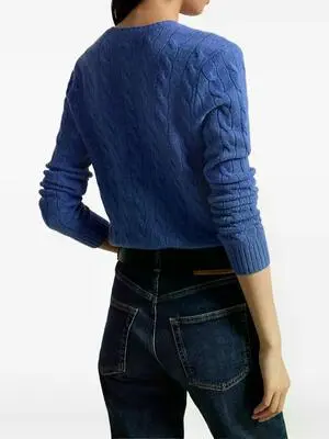 Polo Ralph Lauren Cable-knit V-neck Sweater - Blue