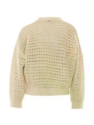 Brunello Cucinelli Sequin-embellished Open-knit Sweater