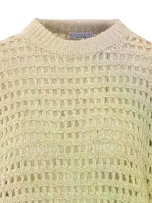 Brunello Cucinelli Sequin-embellished Open-knit Sweater