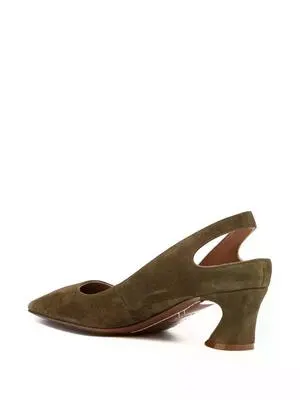 Zimmermann Crescent 50mm Slingback Pumps - Green