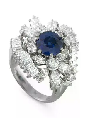 LB EXCLUSIVE Sapphire And Diamond Ring - Silver