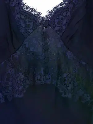 SELF-PORTRAIT Lace-detail Ruffled Maxi Dress