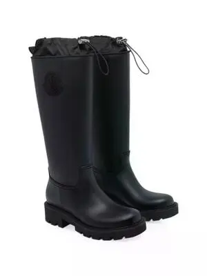 Moncler Kickstream Rubber Rain Boots - Black