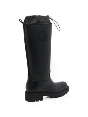Moncler Kickstream Rubber Rain Boots - Black