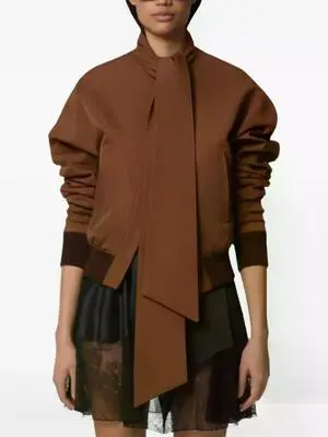 Nina Ricci Scarf-detail Ottoman Fitted Jacket