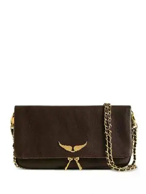 Zadig&Voltaire Rock Leather Clutch Bag - Brown