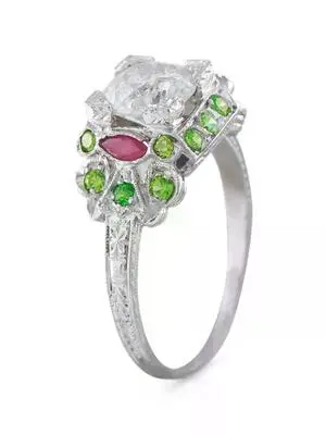 LB EXCLUSIVE Diamond And Demantoid Ring