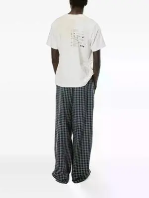 MASU Gingham-check Sequin-embellished Trousers - Grey