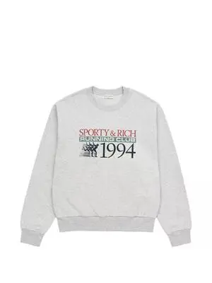 SPORTY & RICH Finish Line Logo-print Sweatshirt