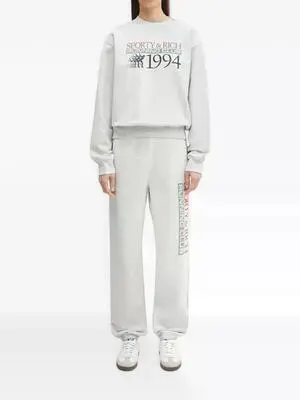 SPORTY & RICH Finish Line Logo-print Sweatshirt