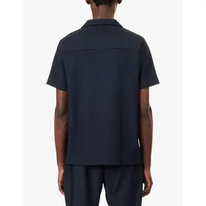 ARNE Revere-collar Pleated Woven Shirt