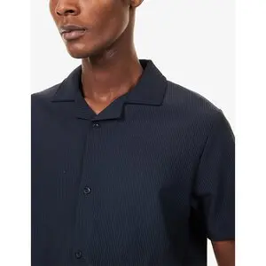 ARNE Revere-collar Pleated Woven Shirt